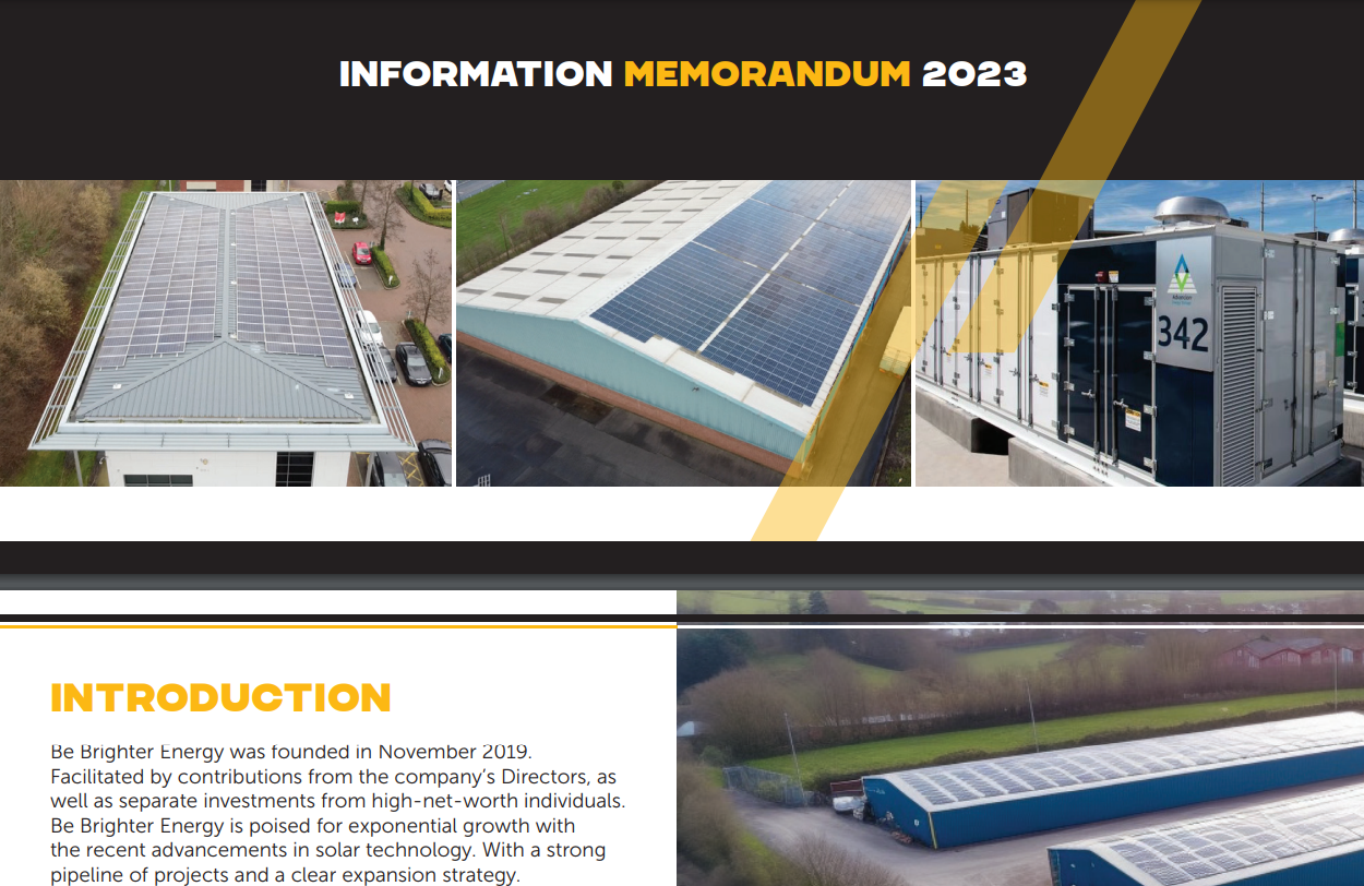 Invest - Be Brighter Energy